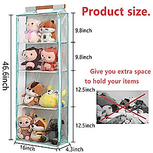 Clear Hanging Handbag Purse Organizer for Closet, TOUNALKER Upgrade Easy Access Wardrobe Tote Bag Storage Holder with Zippers, Washable Dust Pockets Over The Door Space Saving for Bedrooms Living Room