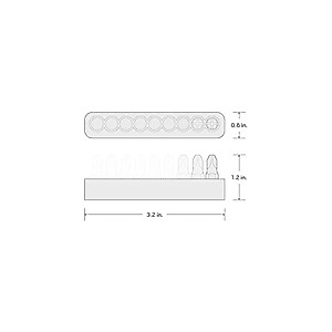 TEKTON 1/4 Inch Metric Hex Bit Set with Rail, 9-Piece (2-6 mm) | DZX93002