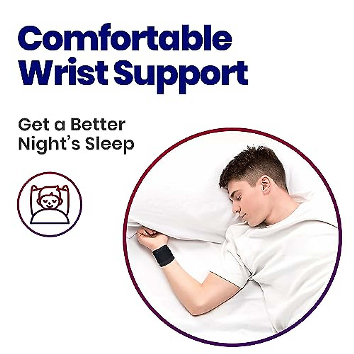 Wrist Wraps for Wrist Tendonitis - Wrist Support for Carpal Tunnel Pain Relief. Ganglion Cyst Wrist Brace or Carpal Tunnel Wrist Splint - 2 Wrist Wraps for Weightlifting Women Men Left & Right Hands