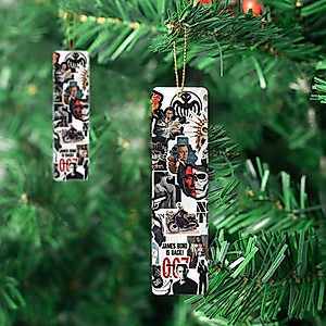 Bookmarks Metal Ruler James Bookography Bond Measure Collage Tassels Bookworm for Markers Reading Bookmark Gift Christmas Ornament Bibliophile Book