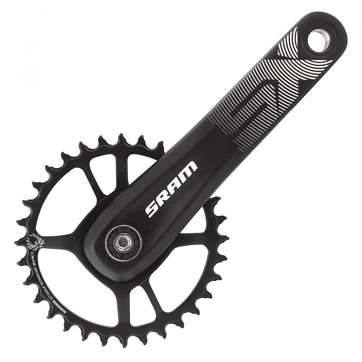 SRAM SX Eagle Boost 148 Crankset - 170mm, 12-Speed, 32t, Direct Mount, Power Spline Spindle Interface, Black, A1