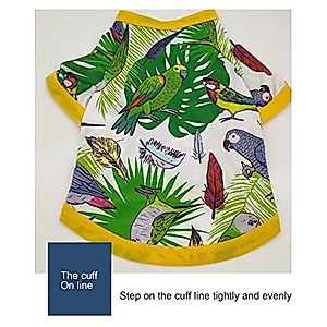 hionre Attractive Pet Shirt Fine Workmanship Fabric Breathable Plant Printed Pet Clothes for Summer Pet Shirt for Outdoor