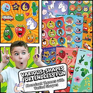 HORIECHALY Scratch and Sniff Stickers, Smelly Stickers for Kids 68 Sheets 17 Scents, 1000+ Scented Stickers of Food Fruit Flower, Classroom Reward Stickers for Teachers, Holiday Gift for Little One.