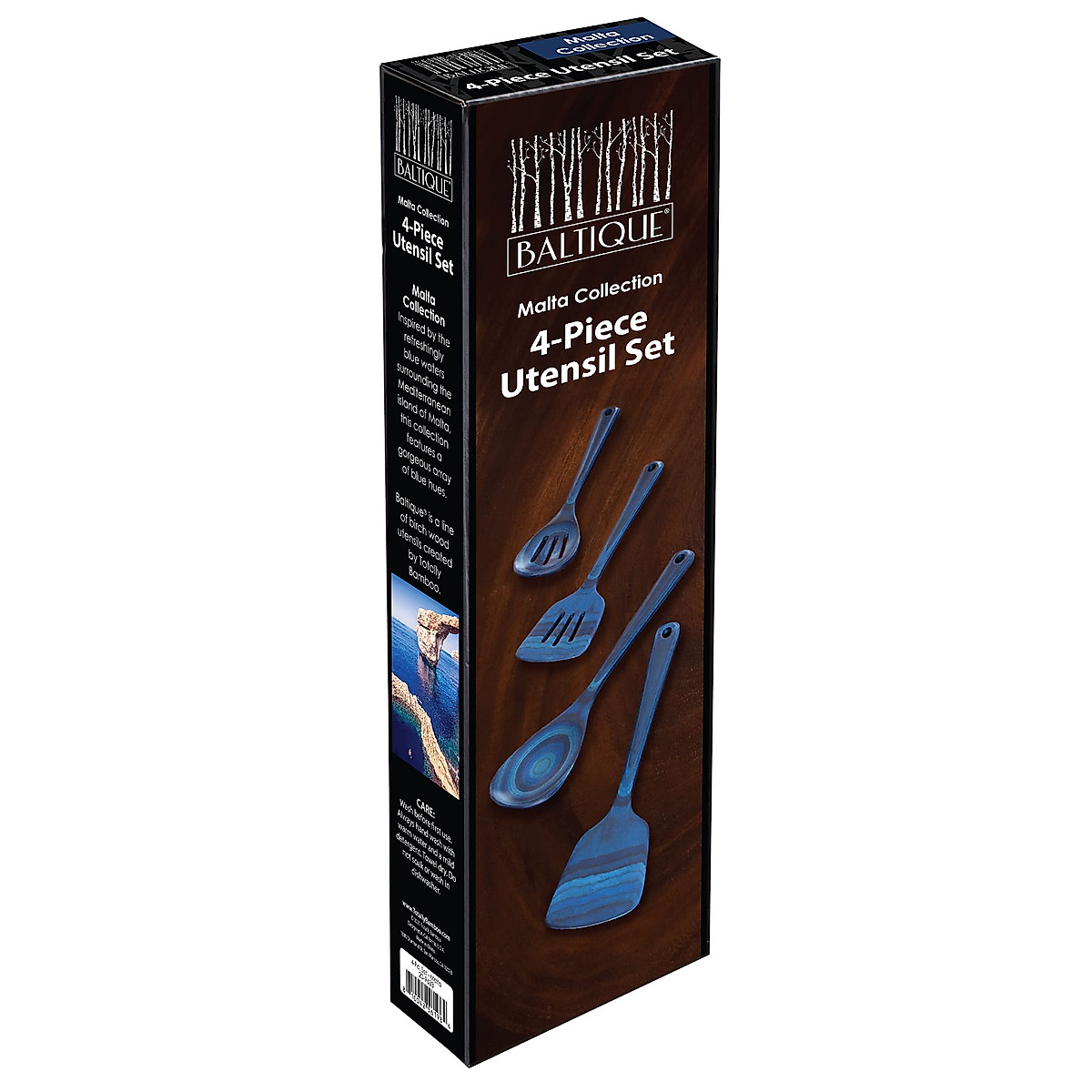 Baltique Malta Collection 4 Piece Cooking Utensil Set, Safe for Nonstick