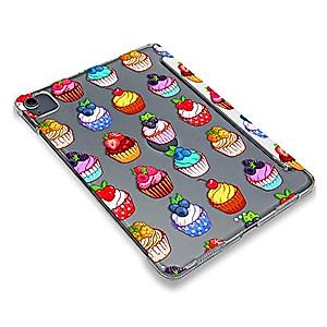 Cute Cake Cupcakes Sweets case Compatible with iPad Mini Air Pro 7.9 8.3 9.7 10.2 10.9 11 12.9 inch Pattern Cover New 2022 2021 Trifold Stand 3 4 5 6 7 8 9 Generation 500 (12.9 iPad Pro 3/4/5 gen)
