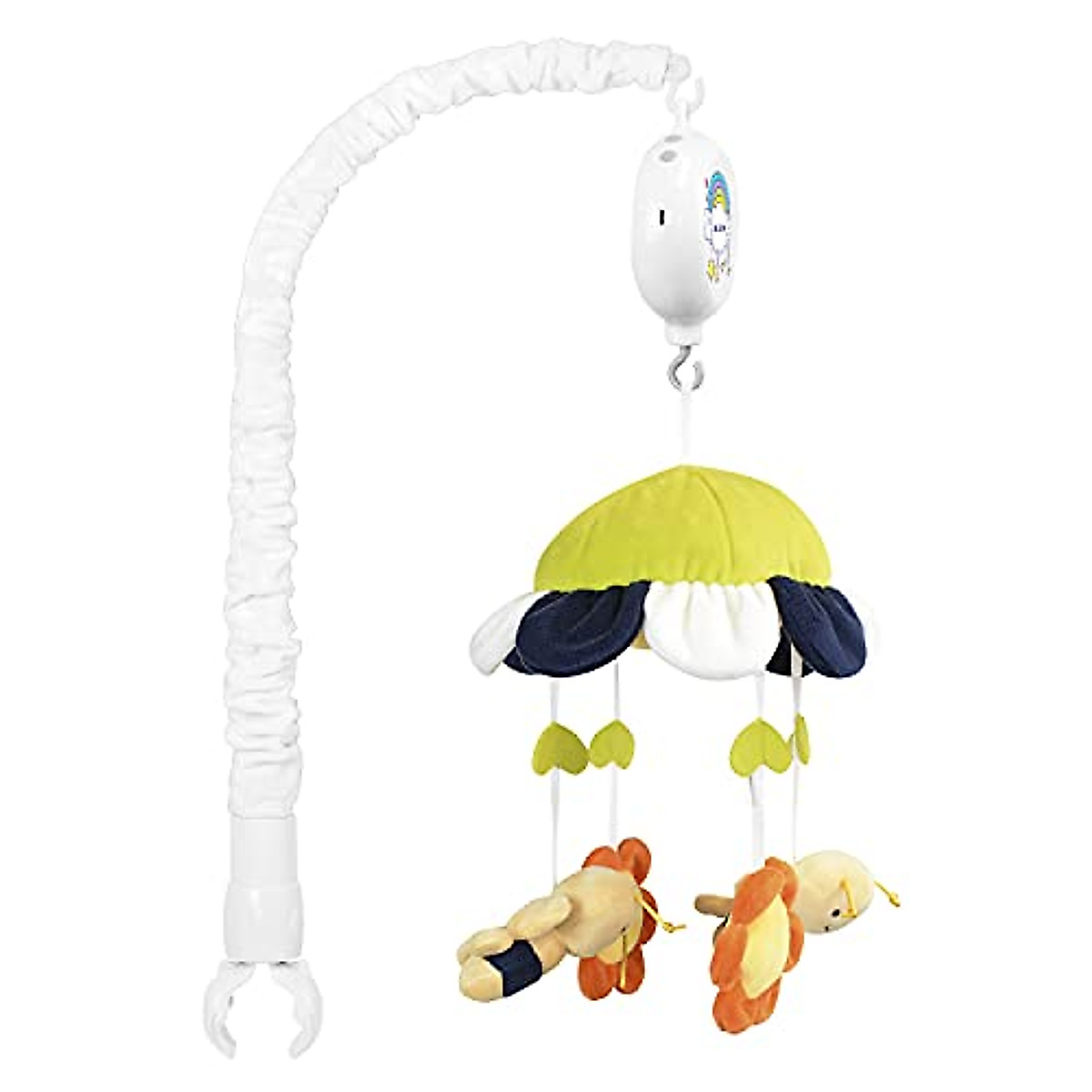 HLEEDUO 23 INCH Baby Mobile arm for Crib,Mobile Holder for Crib-White Baby Mobile arm with Nursery Crib Mobile arm Cover, Mobile Hanger for Crib