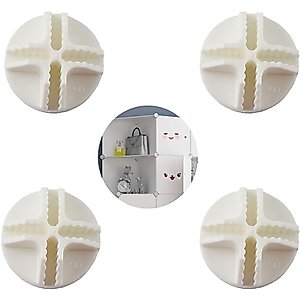 20 Pcs White Plastic Wire Cube Connectors Wire Grid Cube Connectors for Modular Closet Storage Organizer and Wire Grid Cube Storage Shelving Closet Mounted Storage and Organization Systems