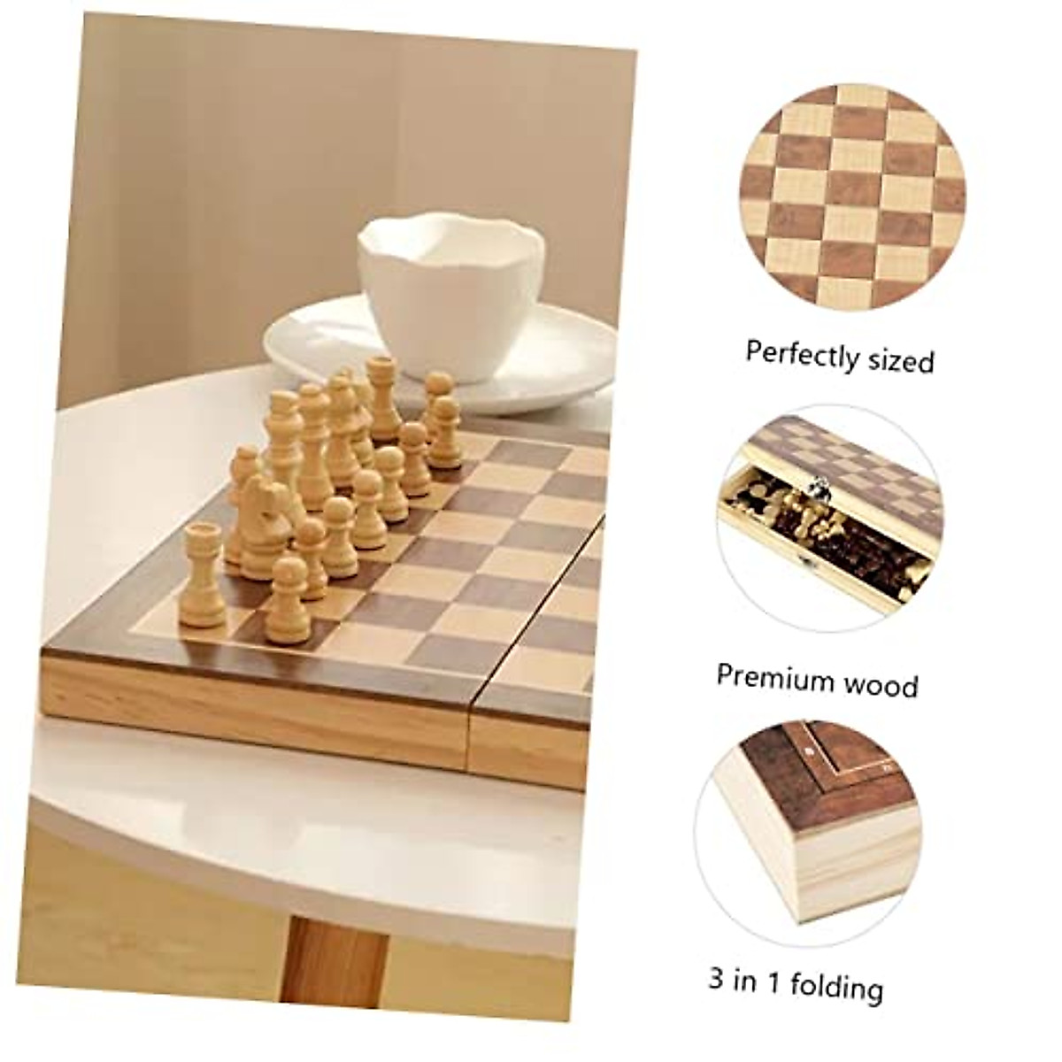 ibasenice 2 Sets Three in One Chess Kids Educational Portable Chess Chinese Checkers Magnetic for Kids Chess Sets for Three- in- One Chess Board Chess Game Board Travel Chess Set
