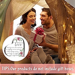 Sympathy Gift Bereavement Gift Arylic Heart in Memorial of loved one gifts, Loss of Father, Loss of Mother Condolence Gift for Table Remembrance Decorations（6 x 6 x 0.6 Inch）