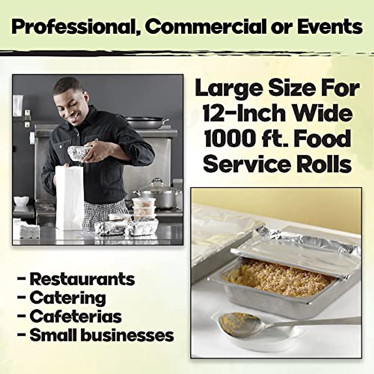 Mainstream Source® Large Bamboo Wrap Dispenser for 1000ft 12in Rolls – Extra Thick Foil and Plastic Wrap Organizer with Cutter & Labels, Works as Foil, Plastic Wrap, Parchment, or Wax Paper Holder