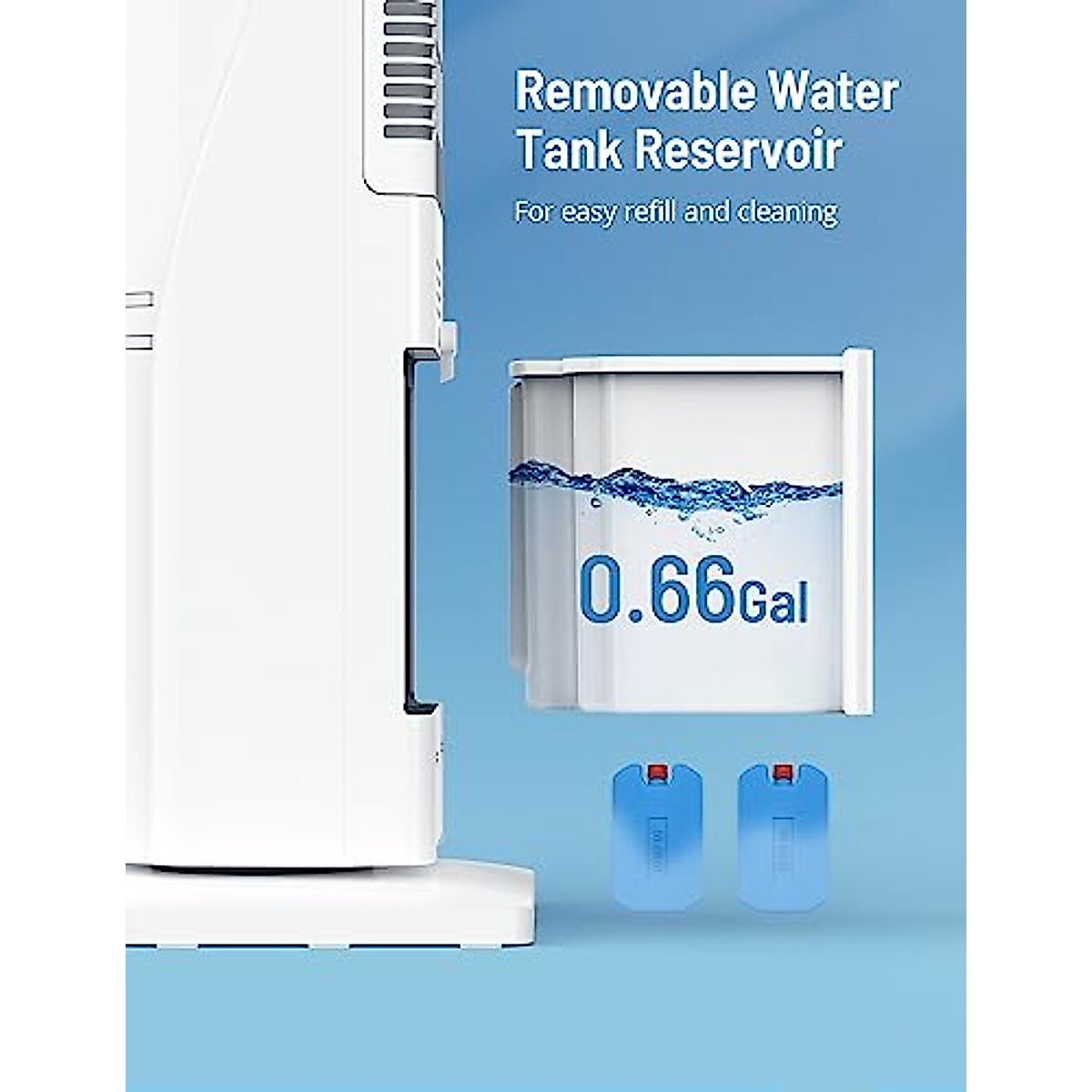 Paris Rhône Portable Air Conditioners 3-IN-1 Evaporative Air Cooler, 3 Speeds Air Conditioner Portable for 1 Room with Remote, 12H Timer, 60° Oscillation Swamp Cooler Fans for Bedroom