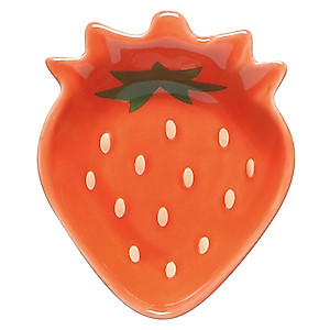 Jubilee Berry Sweet Stoneware Shaped Pinch Bowl Set, Mini Bowls for Dipping and Seasoning-Soy Sauce Dish, Set of 6, 2 oz