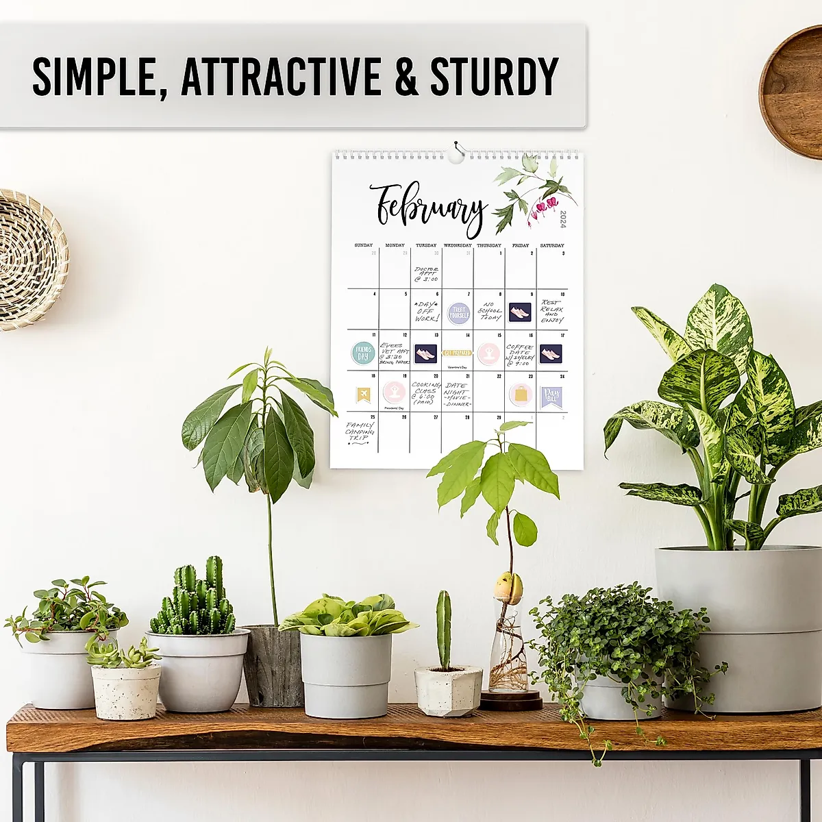 Aesthetic Floral 2024 Wall Calendar - Runs from June 2023 Until December 2024 - The Perfect 2023-24 Monthly Calendar for Easy Planning