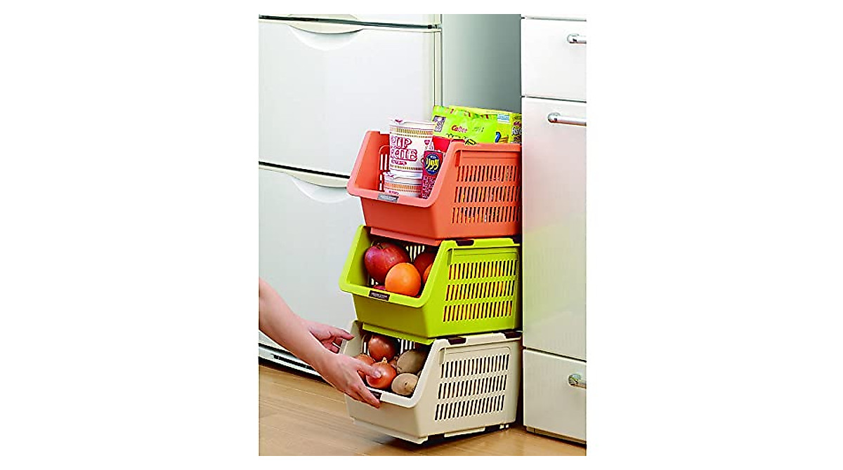JapanBargain Stackable Kitchen Storage Bin - Organize Now