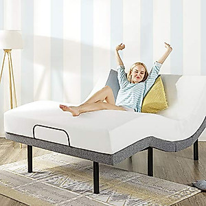Mellow Genie 500 - Adjustable Bed Base, Unique Added Head Tilt, Wireless Remote Control, 5 Minute Tool-Free Assembly, Dual USB Charging Ports, Queen