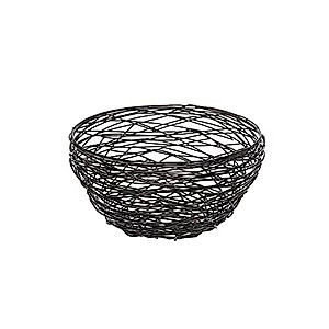 Godinger Decorative Nest Fruit Bowl Centerpiece Food Serveware 8 inch - Black