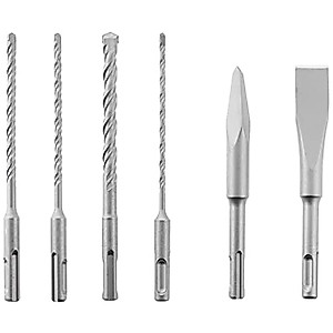 Amazon Brand - Denali Masonry SDS-Plus Drill & Chisel Bit Set, 6-Piece