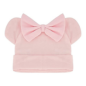 Disney Fuzzy Mink Baby Blanket, Double Sided Ultra-Soft and Plush Mink and Sherpa Newborn Throw, Measures 30x40 Inches, Includes Matching Infant Cap Hat
