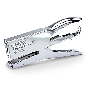 Rapesco R81000A3 Porpoise Staple Plier, 45 Sheet Capacity, Chrome