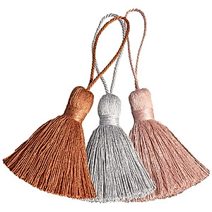 amokk Cute Chunky Bookmark Tassels with Cord Loop for Home Decor Tassels for Jewelry Making, Bookmark, DIY Craft - 5.31 in Length 14 Pieces (Multi)