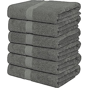 Simpli-Magic 79403 Bath Towels, Gray, 24x46 Inches Towels for Pool, Spa, and Gym Lightweight and Highly Absorbent Quick Drying Towels