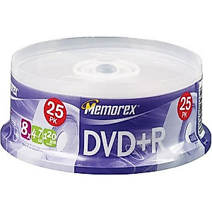Memorex 4.7GB 8X DVD+R Media (25-Pack Spindle)