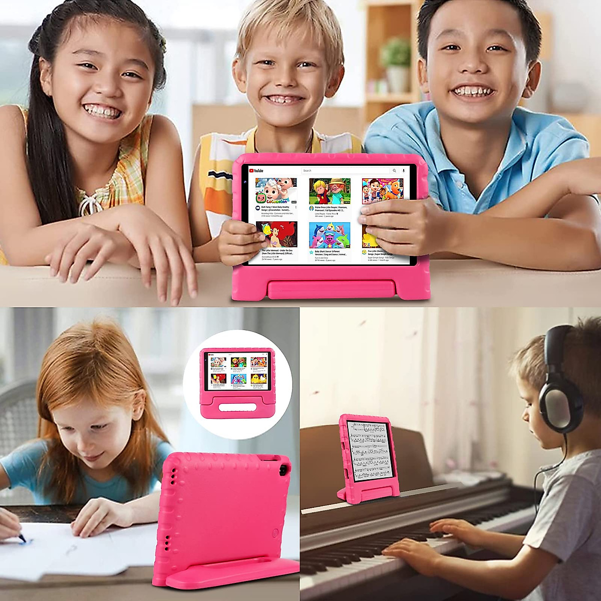 FACETEL Kids Tablet 8 inch Android 13 Tablet for Kids 7GB RAM 64GB ROM TF 512GB Parental Control, Puzzle Game, Bluetooth 5.0, Education, Dual Camera, Toddler Tablet for Christmas Birthday Gifts