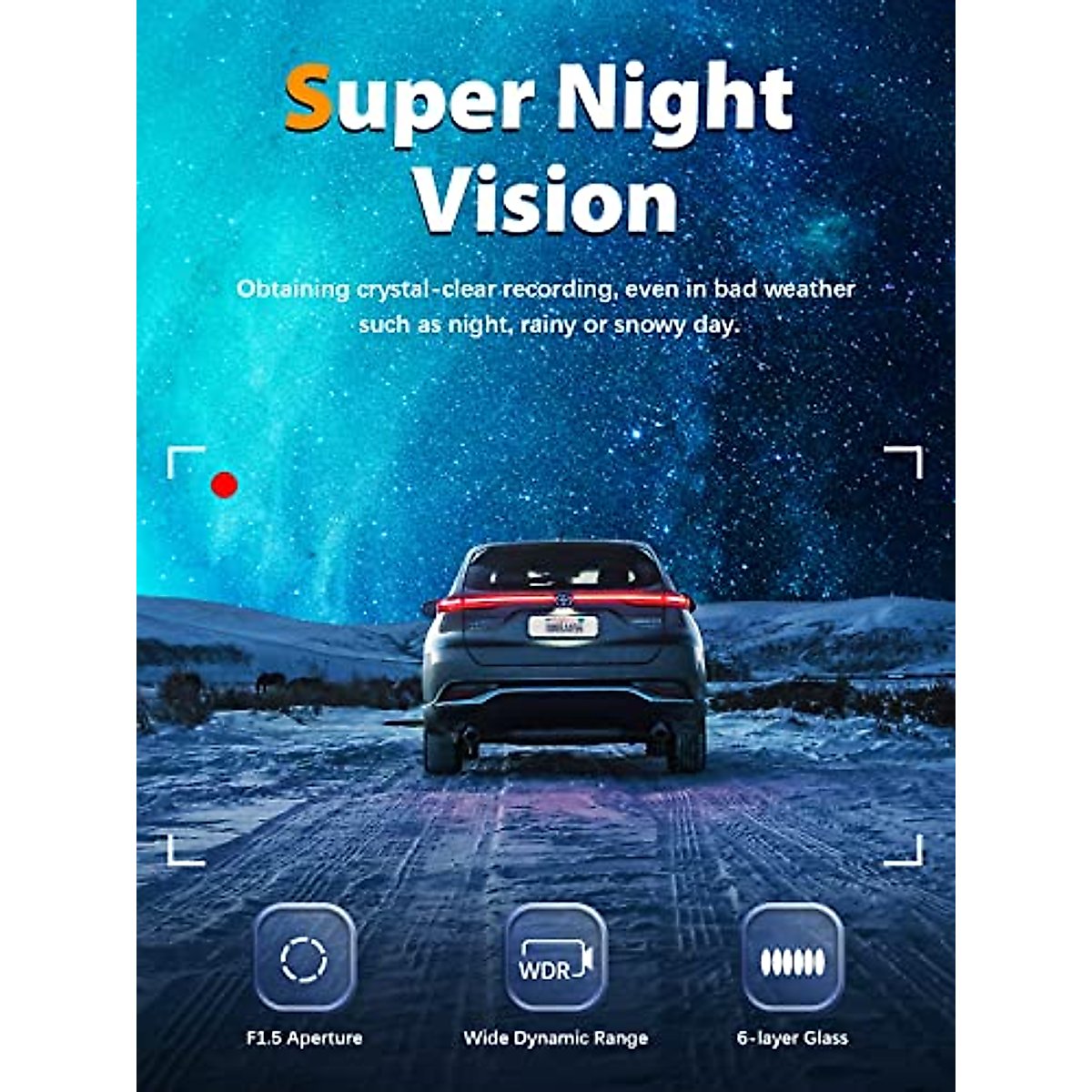Dual Dash Cam 2K+1080P Front and Rear, Built-in WiFi, 4K Single Front Dash Camera for Cars, Car Camera, Dashcams for Cars with Night Vision, 24 Hours Parking Monitor, Loop Recording, Support 256GB Max