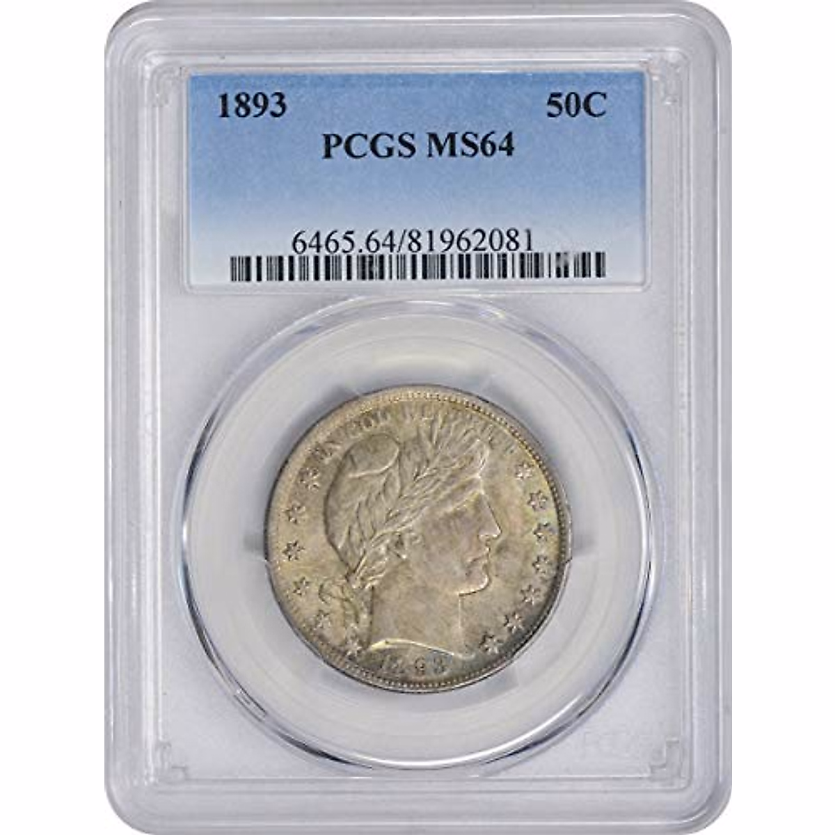 1893 Barber Silver Half Dollar MS64 PCGS