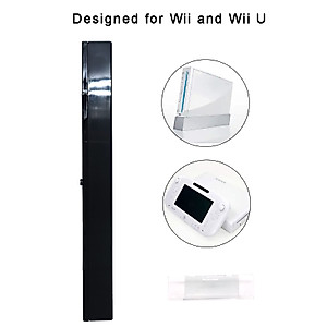 Tuboopy Wii Sensor Bar Wireless, Wiiu Infrared Ray Motion Sensor Bar for Wii/Wii U Console/PC (Black)
