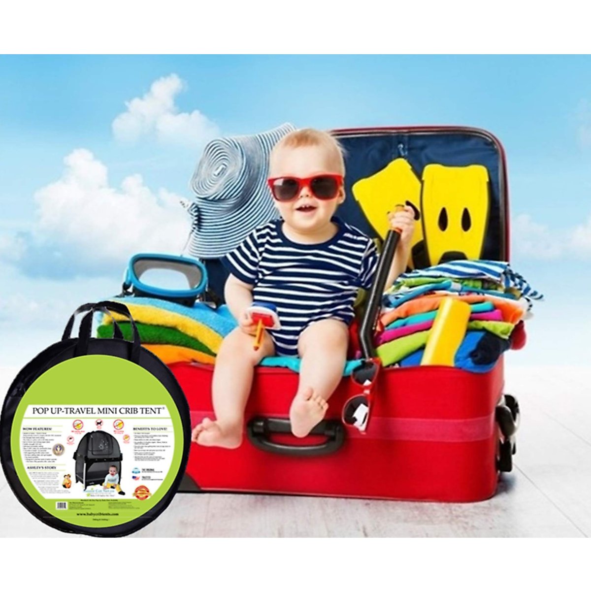 Aussie Cot Net Crib Tent Fits a Pack n Play - Portable Travel Tent to Keep Baby from Climbing Out - Black Crib Netting Helps Settle Baby to Sleep Better and Longer