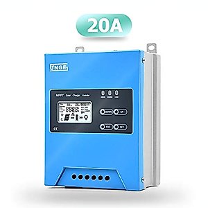 SolaMr 20A MPPT Solar Charge Controller 12V / 24V / 48V Auto Working Buck Solar Panel Battery Regulator Maintainer with LCD Display for Solar Panel Battery Overload Protection