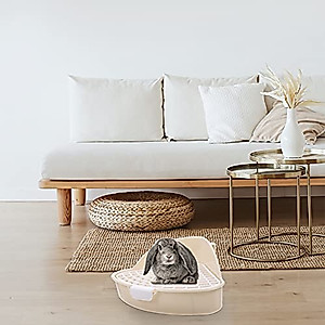 PATKAW Large Rabbit Litter Rabbit Corner Potty Rabbit Toilet Box Rabbit Potty Box Box Potty Corner