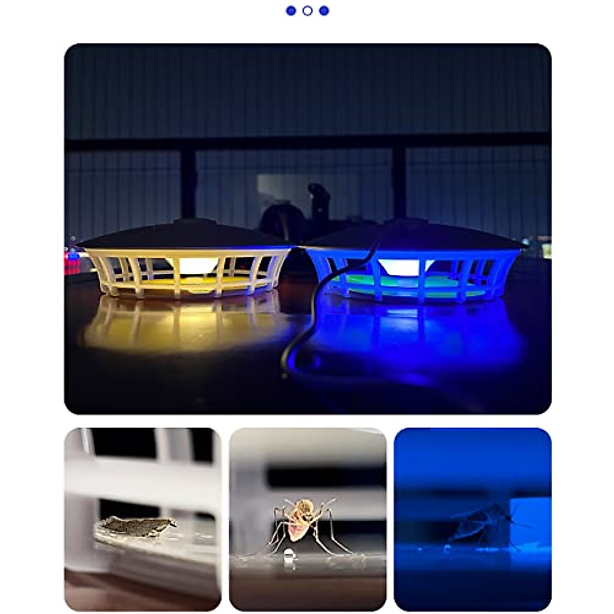 Flea Trap for Inside Your Home(2 Packs), Natural Flea Killer w/Warm & Purple LED Light, Flea Fighting Tool Kit for Flea Infestation