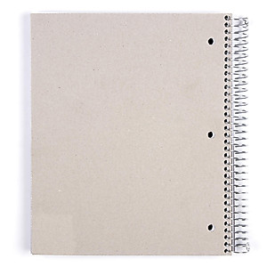 Mintra Office Durable Spiral Notebooks, 5 Subject, (Sage Green, College Ruled 1pk) - 200 Sheets, 5 Poly Pockets, School, Office, Business