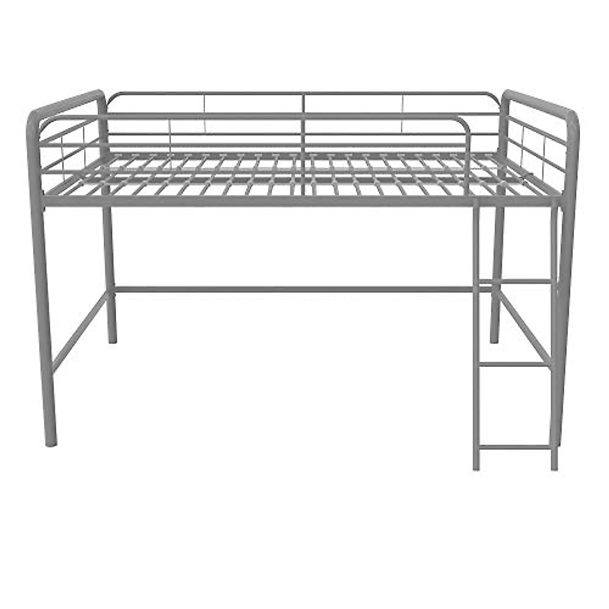 DHP Jett Junior Full Metal Loft Bed, Silver