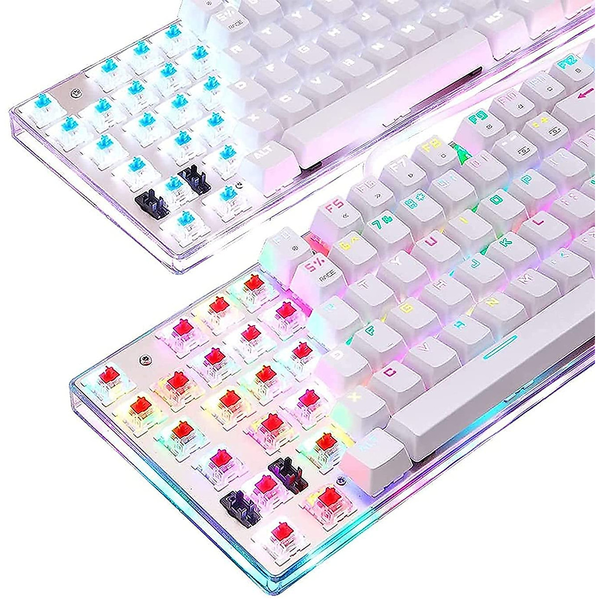 XYLXJ Mechanical Gaming Keyboard RGB LED Rainbow Backlit Wired Keyboard