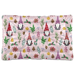 Coikll Christmas Gnomes Plants Pet Bed Pad Soft Dog Bed Mat with Anti-Slip Bottom, Machine Washable Crate Pad Mattress for Dog Sleeping- 36 * 24inches