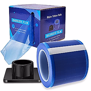 Barrier Film - Jconly 1200 Sheets Barrier Film Roll with Dispenser Box,4'X6' Barrier Film Roll