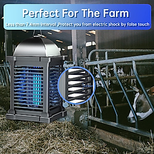 WVV Bug Zapper Outdoor, 1700V Electric Mosquito Zappers Killer, Waterproof Insect Fly Trap,Electronic Light Bulb Lamp for Outdoor and Indoor