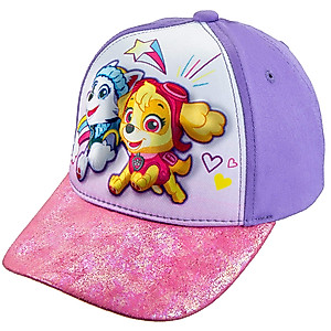 Nickelodeon Toddler Girls' Paw Patrol 3D Cotton Baseball Cap Hat Age 2-5 Purple/Pink