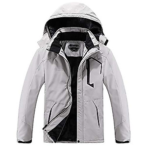 MOERDENG Men's Waterproof Ski Jacket Warm Winter Snow Coat Mountain Windbreaker Hooded Raincoat