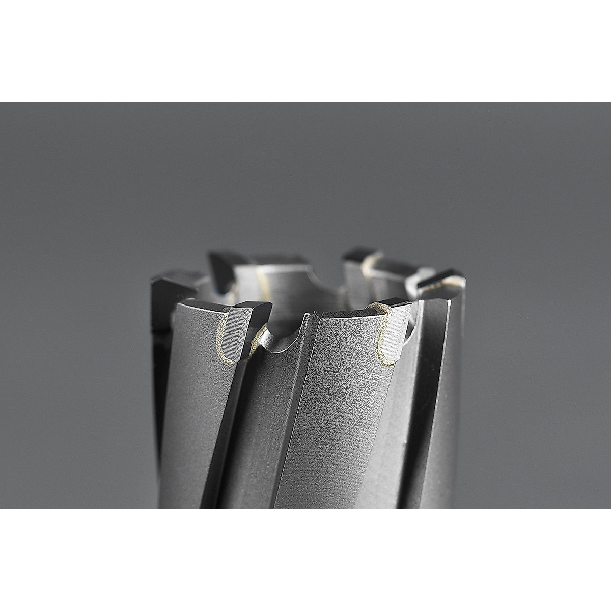 Annular Cutter Set Carbide 8pcs JESTUOUS 3/4 Inch Weldon Shank 1-3/8 Cutting Depth and Cutting Diameter from 1/2 to 1-1/16 Two Flat TCT Bit for Drill Press with 2 Pilot Pins