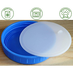 Leak Proof Platinum Silicone Sealing Lid Inserts/Liners for Mason Jars (10 Pack, Wide Mouth)