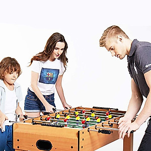 GAOSHENGWUJINGD Foosball Table Game Table Rally and Roar Foosball Table Game Multi Person Table Soccer Adults, Families - Recreational Foosball Games Game Rooms, Arcades, Bars, Parties, Family Night