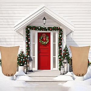 kopotma Burlap Plant Covers Freeze Protection, Burlap Bags for Plant Frost Cloth Plants Jacket Tree Cover, Winter Plant Cover Freeze Protection Cover Bags Blankets, 24x40in,2Packs
