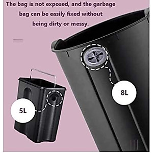 INKTUS Kitchen Garbage Can Stainless Steel Garbage Can for Bedroom Foot-Operated Purple Trash Can with Lid Paper Basket Office Trash Can (Color : Purple, Size : 14.5 * 23 * 28.5cm)