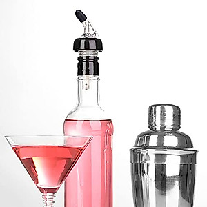 eBoot Black Pourer Cap Rubber Liquor Bottle Pour Dispenser Spout Dust Covers, 48 Pack