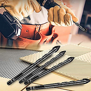 JOERIC Masonry Drill Bit Set, 10 Pieces Concrete Drill Bits Set Ceramic Drill Bit Carbide for Ceramic Tile, Plastic, Wall, Brick, Cement, Concrete, Wood with Size 5mm to12mm
