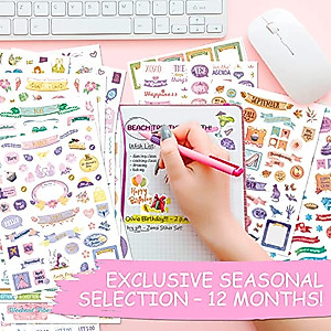 Aesthetic Planner Stickers for Fun Planning - 1300+ Cute Sticker Accessories to Decorate & Improve Your Planners, Calendar, Journal and Scrapbooking